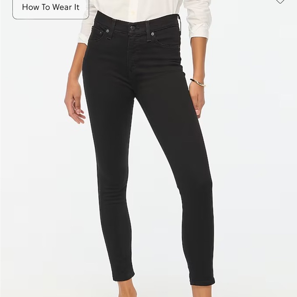 J. Crew Factory | Jeans | 9 Midrise Black Skinny Jean In Signature ...